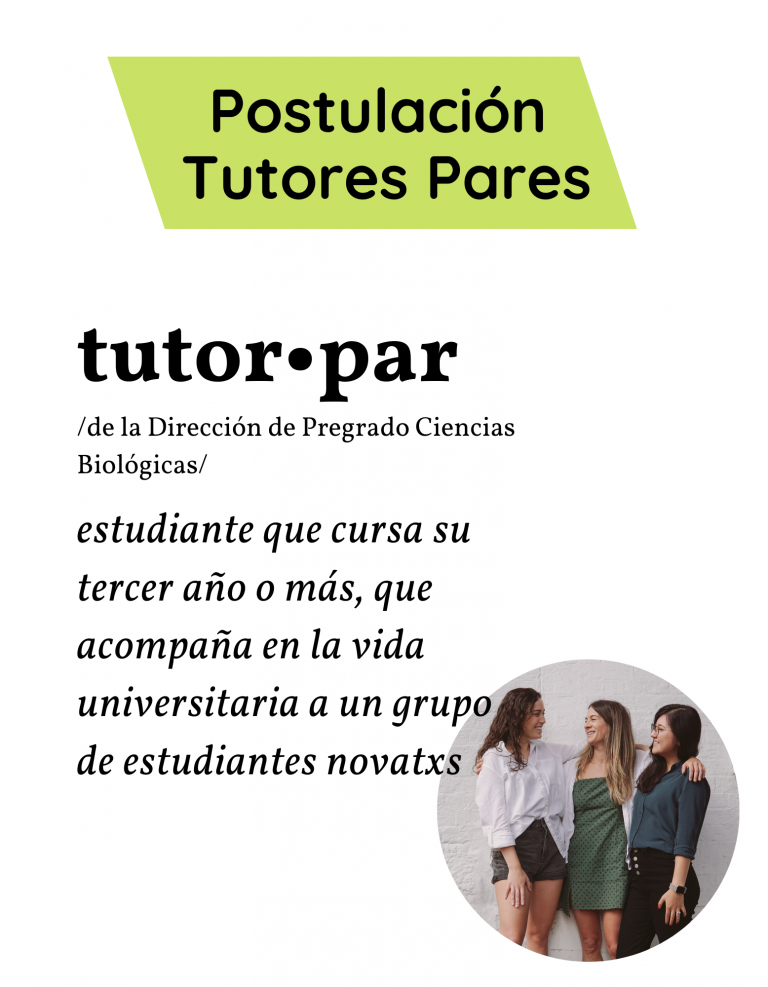 Postulación de tutores para programa tutores pares 2023 - Programas de Pregrado Ciencias ...