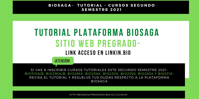 Tutorial Plataforma Biosaga- Julio 2021 - Programas de Pregrado ...